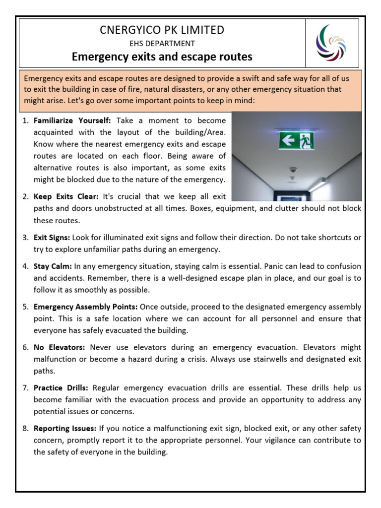 Emergency Exits and Escape Routes | PDF