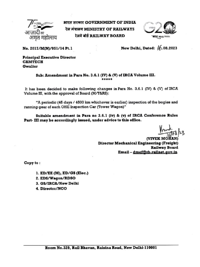 BPC Order | PDF | Vehicle Technology | Rolling Stock