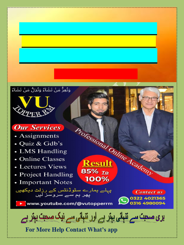 CS601 Mcqs MidTerm by Vu Topper RM-2 | PDF | Modulation | Computer Network