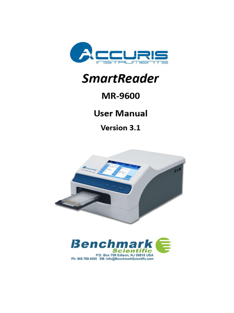 MR-9600 Microplate Reader User Manual | PDF | Elisa