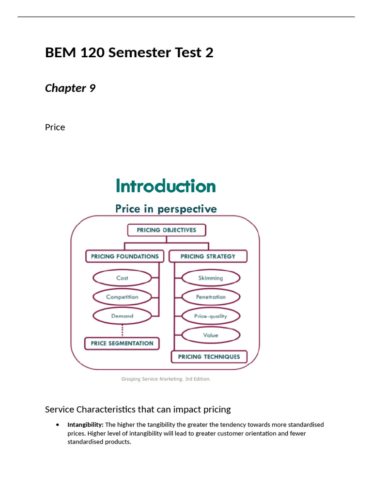BEM 120 Chapter 9 Exam Notes | PDF | Pricing | Elasticity (Economics)
