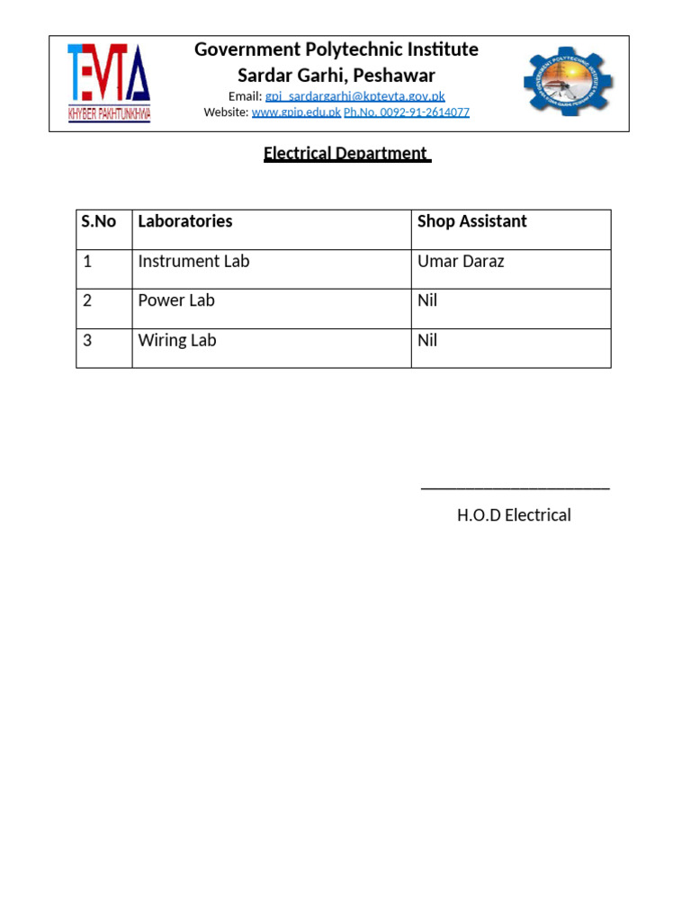 electrical lab | PDF