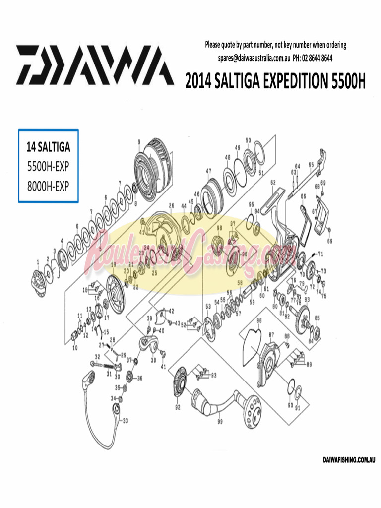 Schematic Daiwa 14SALTIGA Expedition 5500H | PDF