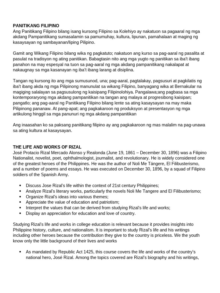 Panitikang Filipino | PDF | Science | Knowledge