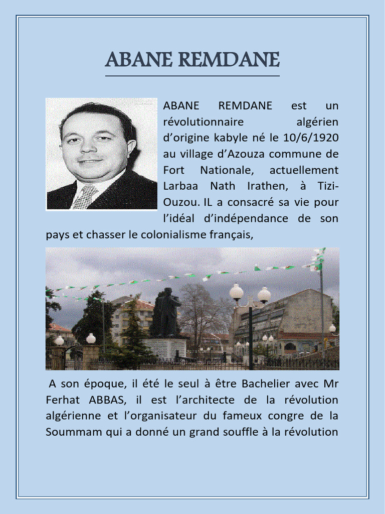 Abane Ramdane : Architecte de la Révolution | PDF | Algérie