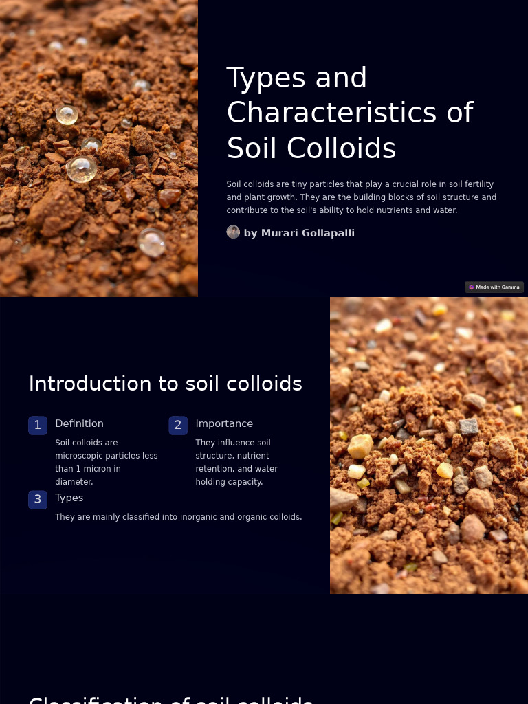 Types and Characteristics of Soil Colloids | PDF