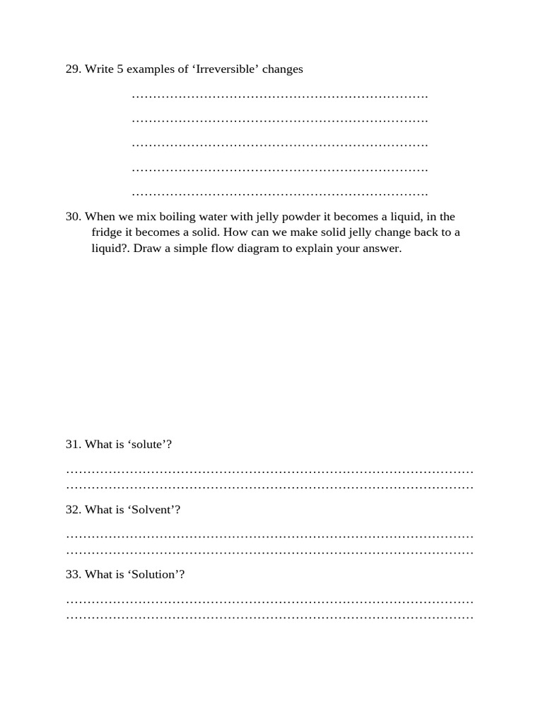 Revision Part 2 Grade 6 Science Unit 2 | PDF