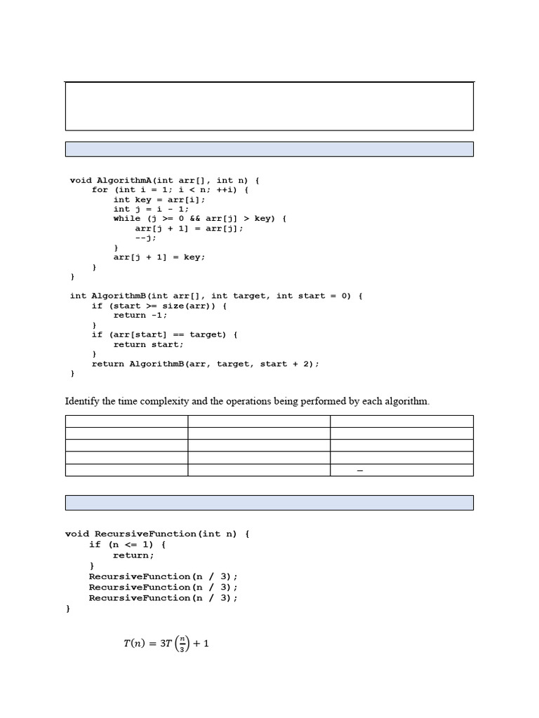 DAA E6 Quiz 01 B Solution | PDF