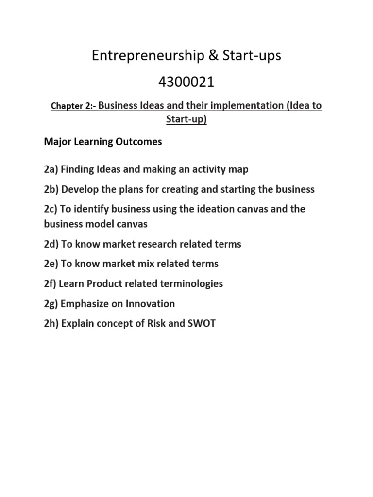 Business Ideas & Implementation Guide | PDF | Marketing | Risk