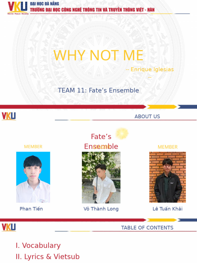 Why Not Me - Team 11 Fate's Ensemble | PDF