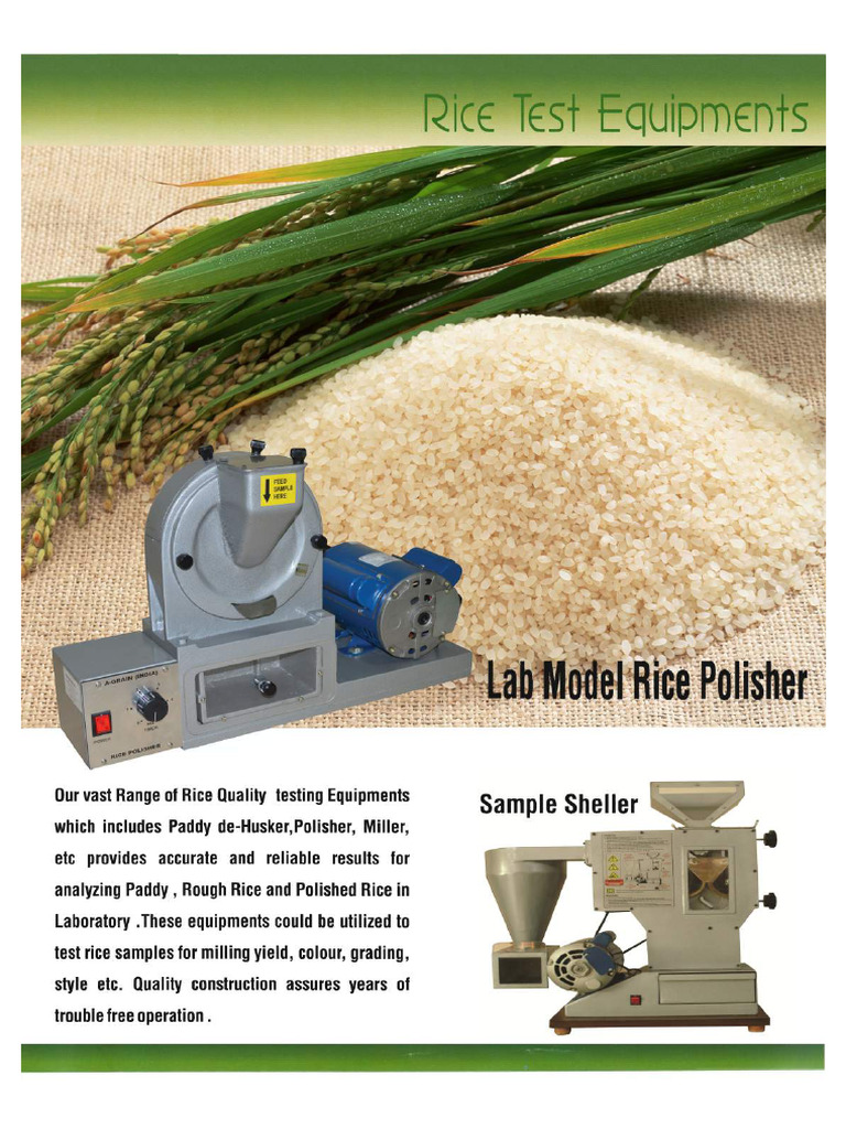 Lab Rice Polisher Catalogue | PDF
