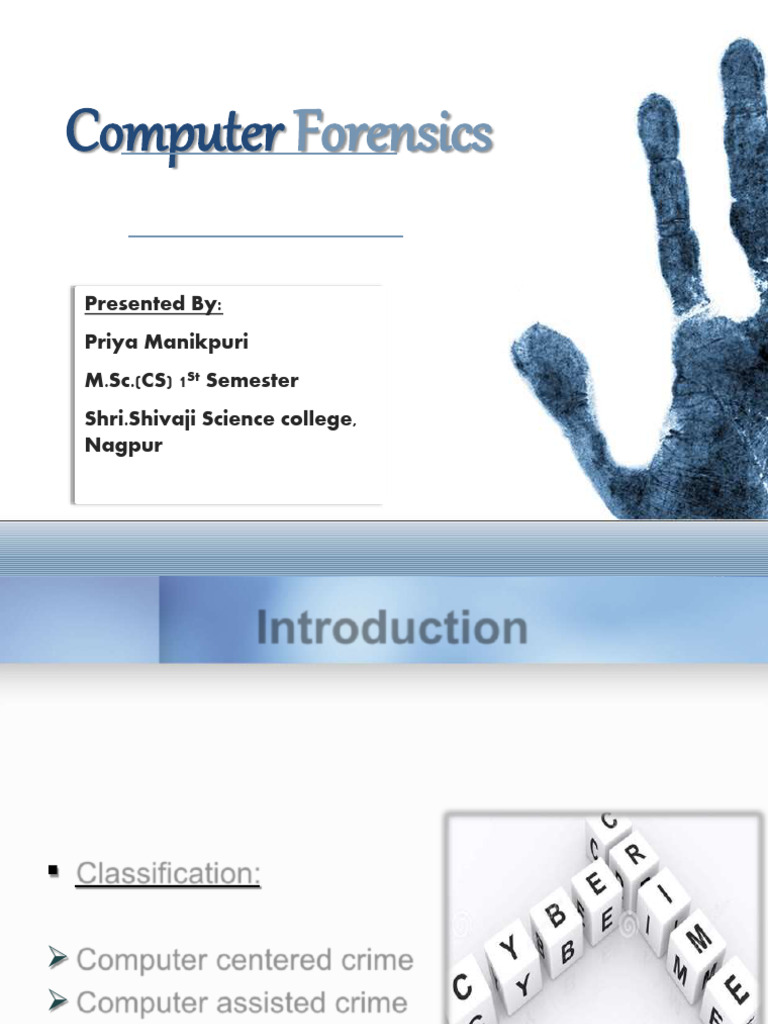 computerforensicppt-160201192341 | PDF | Computer File | Computer Forensics