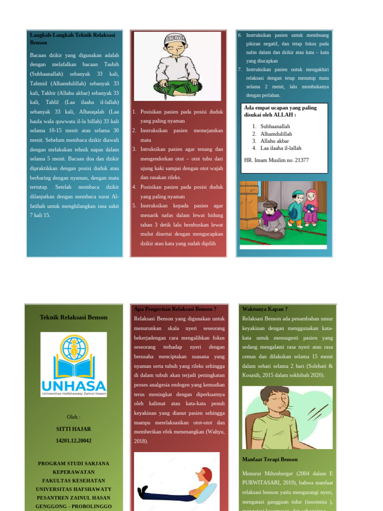 Leaflet Terapi Benson Sitti Hajar | PDF