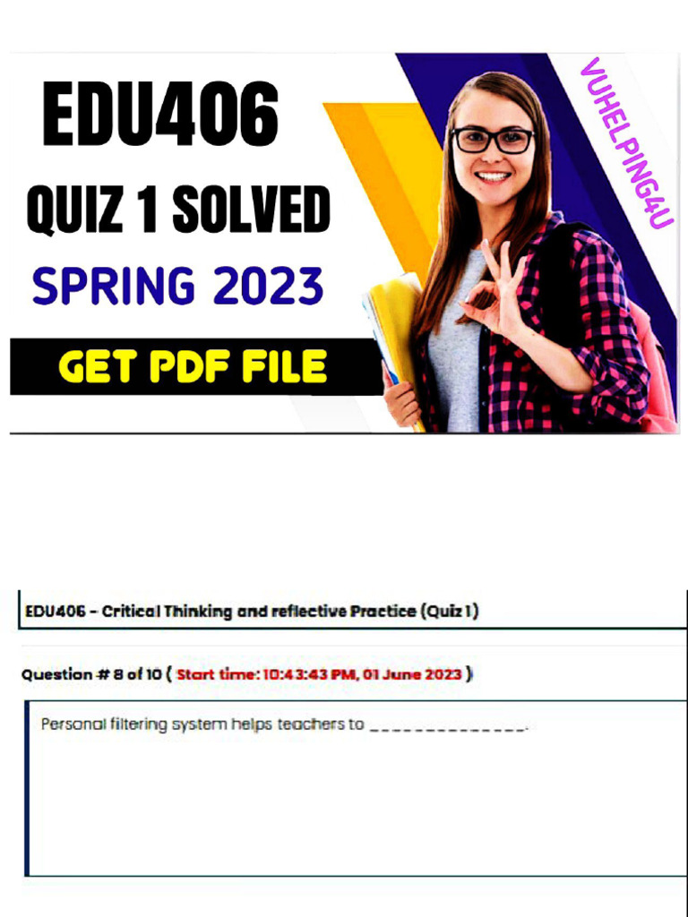 Edu406 Midterm Quiz Mega File Spring 2023 by Sir Zahid, VUHELPERS24 - 1 ...