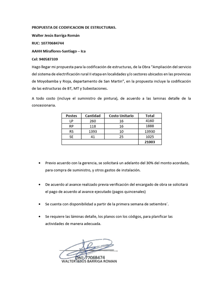 Propuesta de Codificacion de Estructuras | PDF