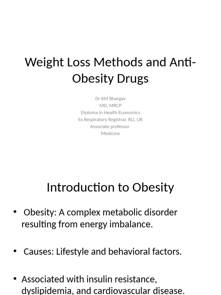 Anti-Obesity Drugs Overview and Classification | PDF | Obesity | Appetite