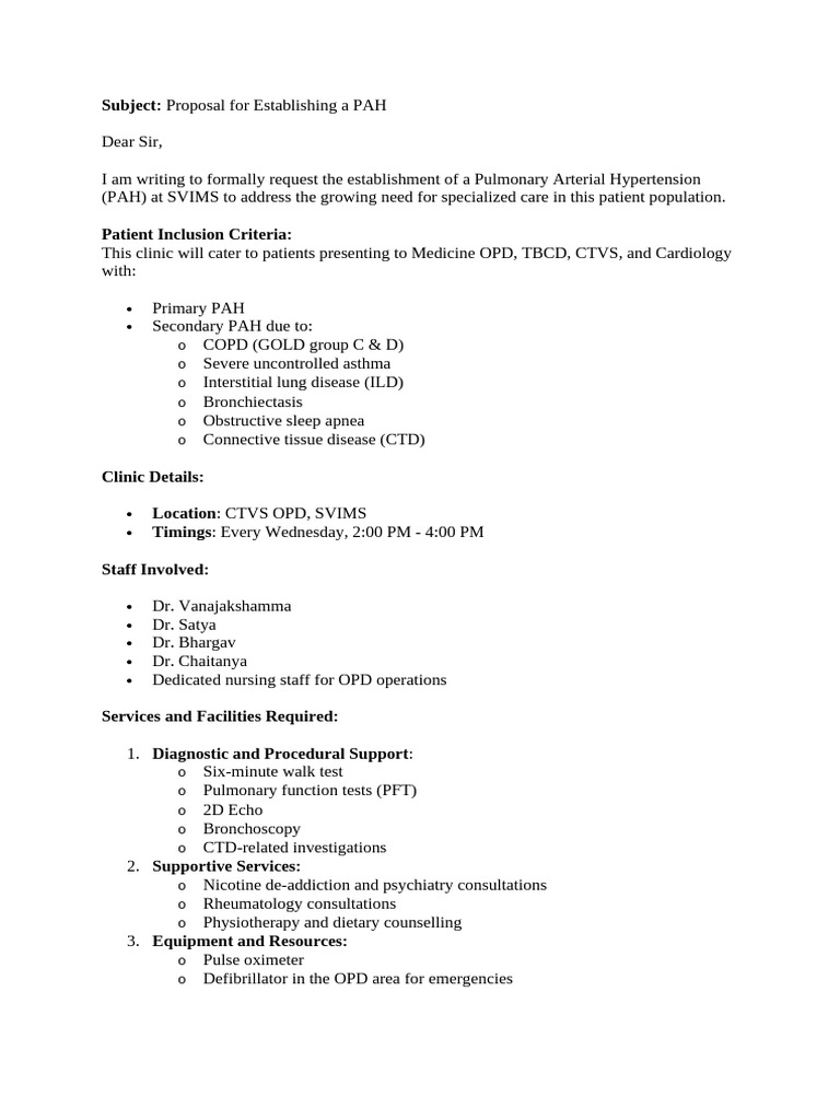 PAH Clinic | PDF