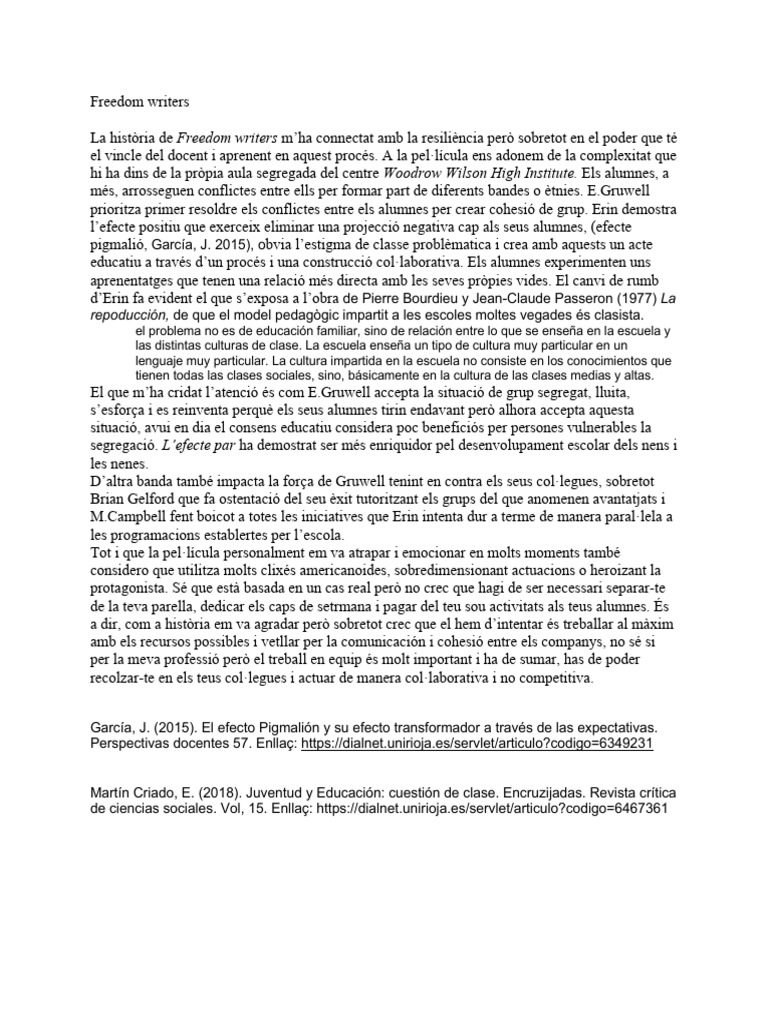 Freedom Writers | PDF