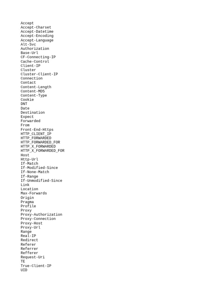 Request Headers | PDF