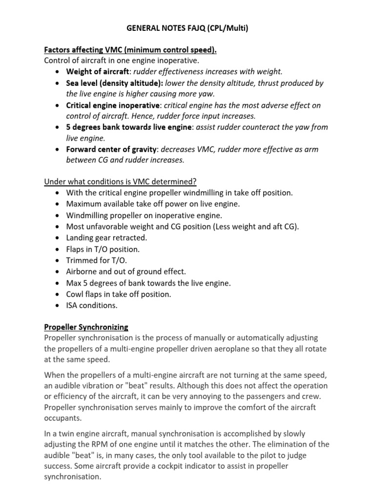 GENERAL NOTES FAJQ | PDF | Aircraft | Propulsion