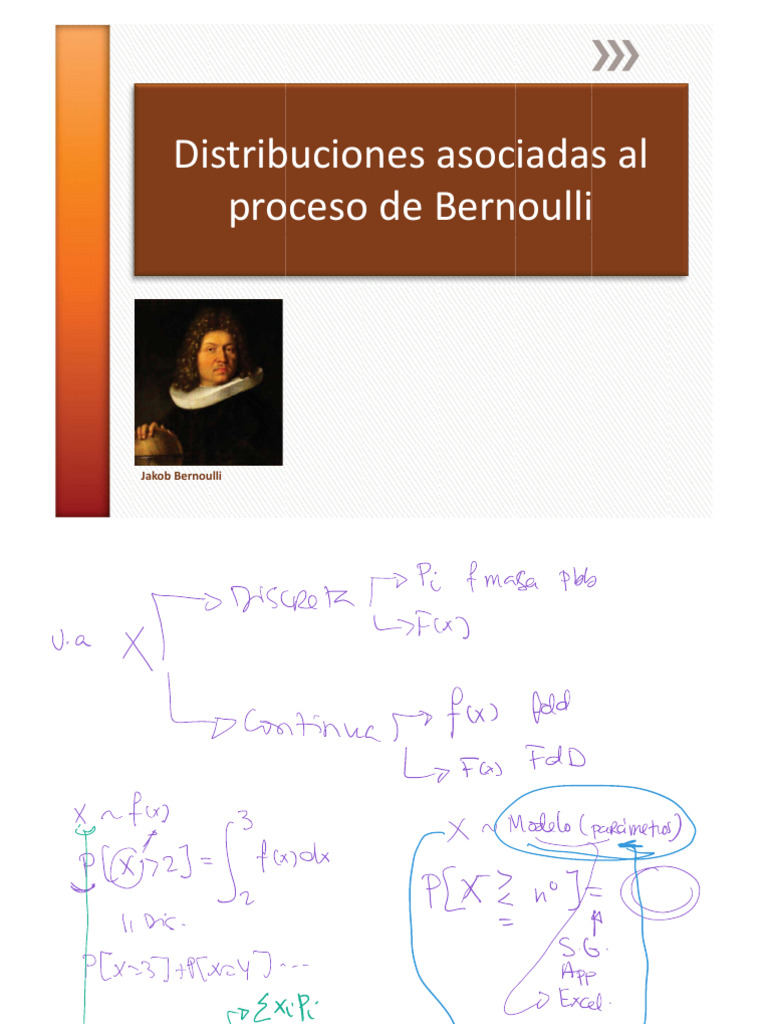 Distribuciones en Procesos de Bernoulli | PDF | Distribución de probabilidad | Probabilidad