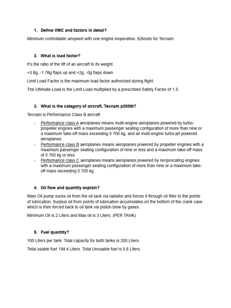 Oral Questions | PDF | Aircraft | Mechanical Engineering