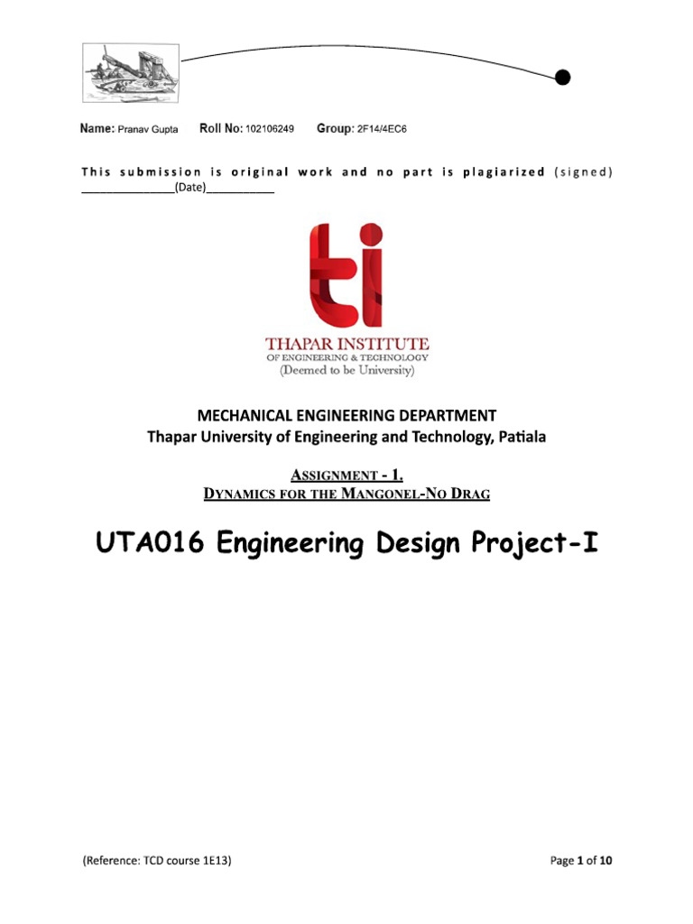 EDP 1 Assignment 1 | PDF