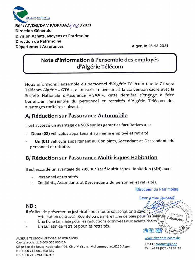 Note D'information SAA | PDF