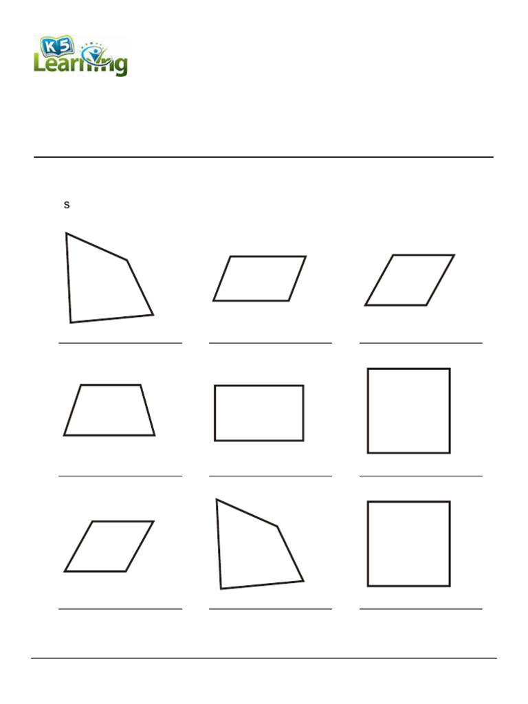 Grade 5 Geometry Classifying Quadrilaterals C | PDF
