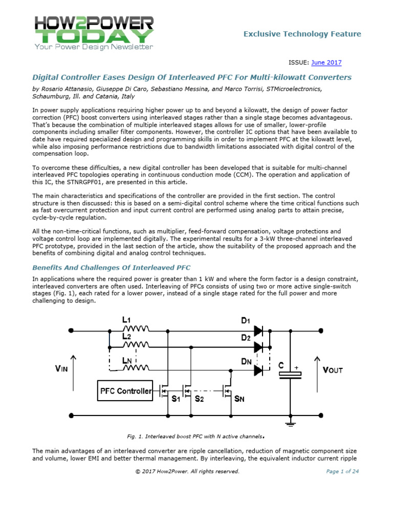 How2Power2017 - Digital Controller Eases Design of Interleaved PFC For ...