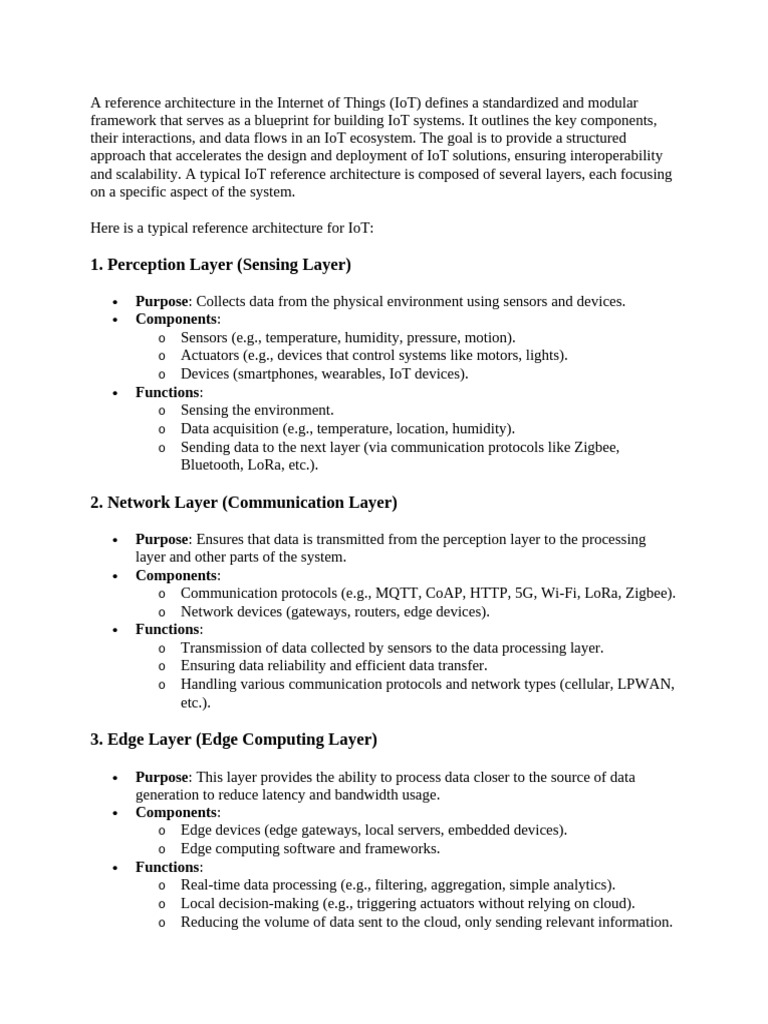 Iot Reference Architecture | PDF | Internet Of Things | Computer Network
