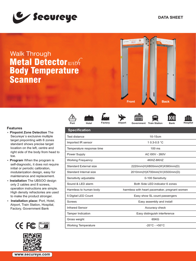 Infrared Walk Through Temp Scanner | PDF | Sensor | Infrared