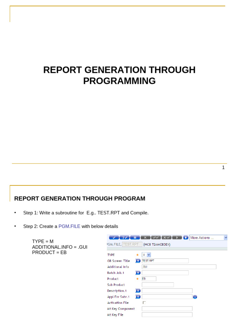 Report Creation Through Programming Pdf Computing Computer 2207