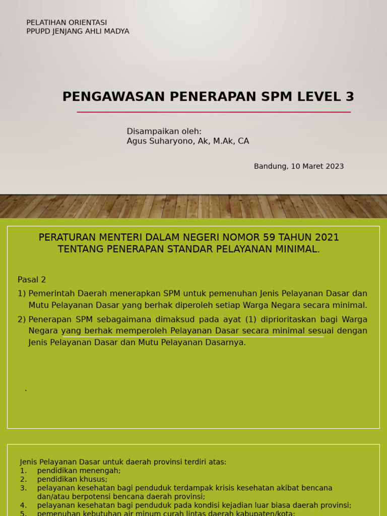 1. Pengawasan Penerapan SPM Level 3 | PDF