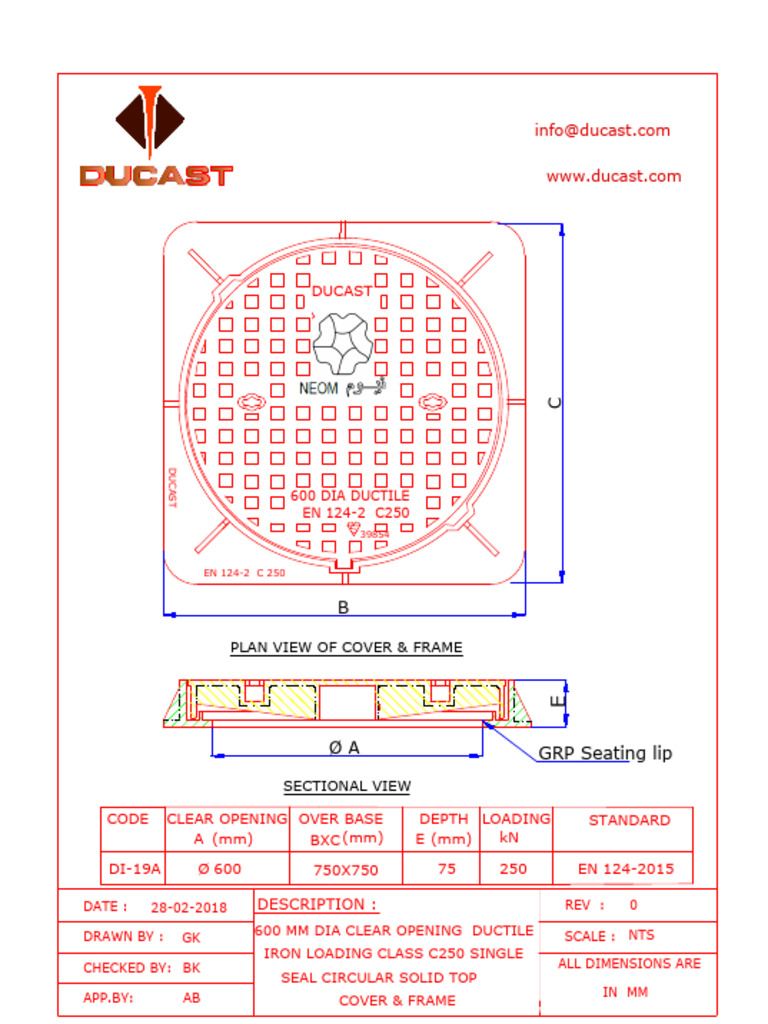 DI-19A-600mm dia - C-250 | PDF