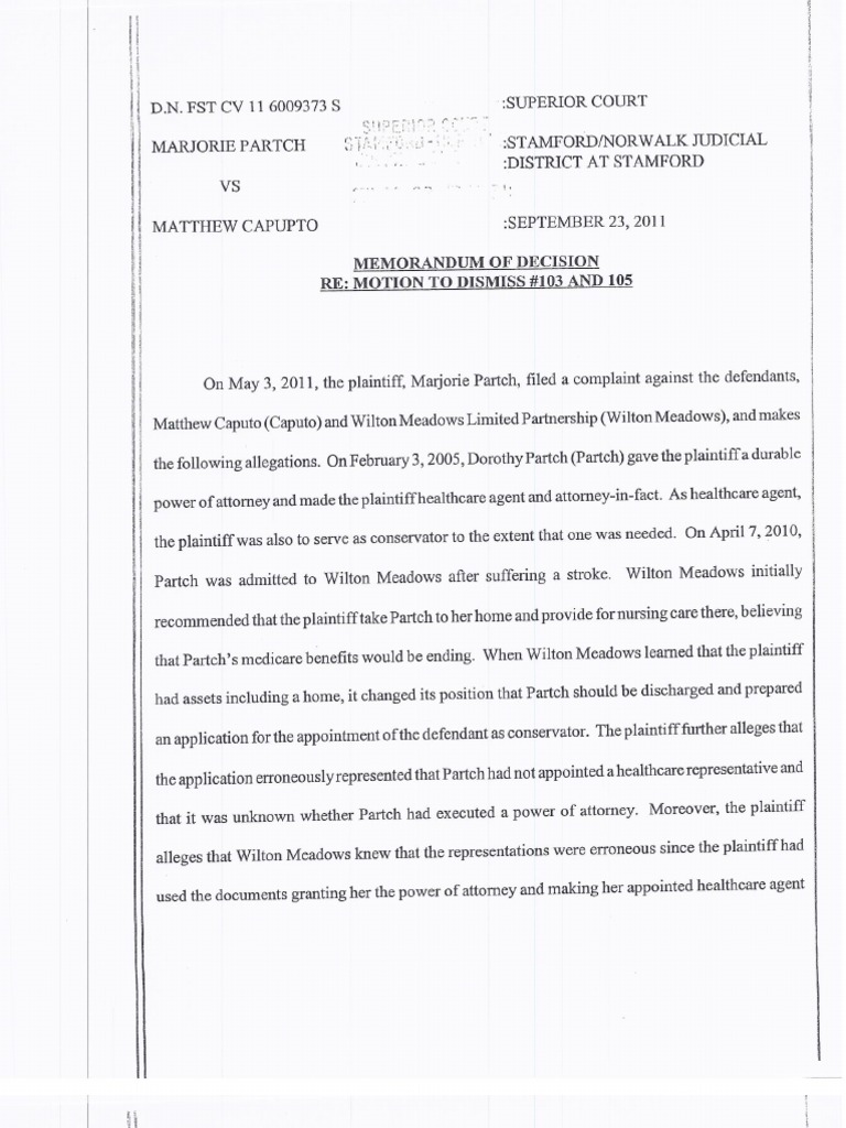 Partch Decision From Superior Court | PDF | Conservatorship | United ...