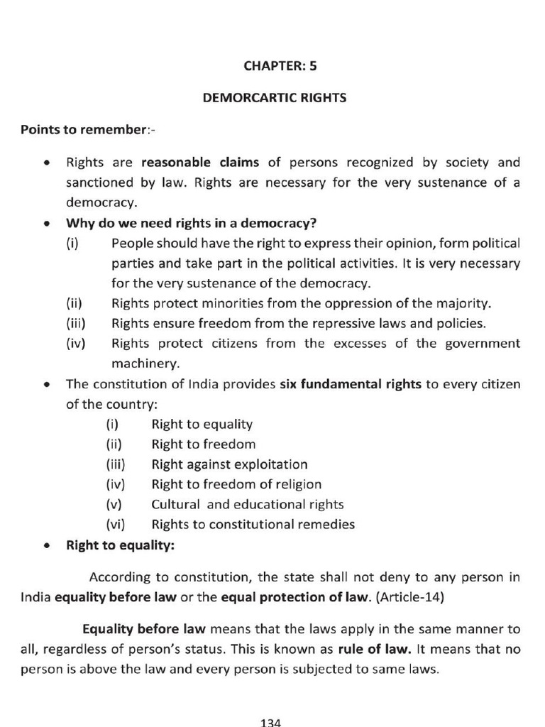 5 democratic rights | PDF