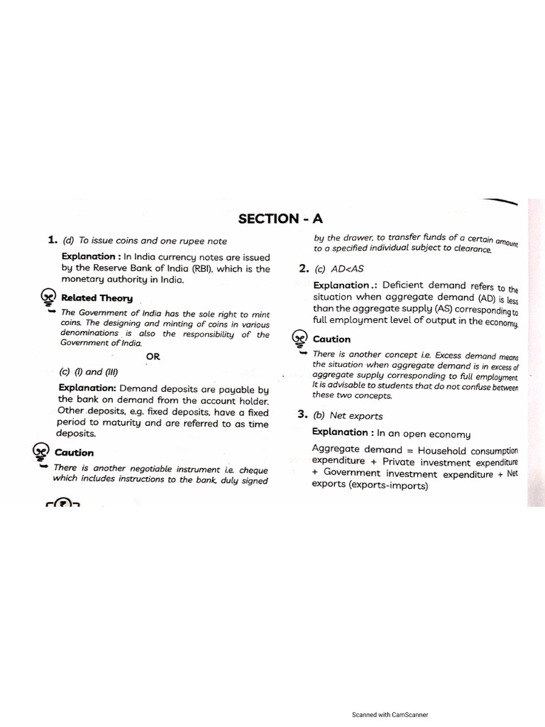 Eco Class 12 Sample Paper 2025 Exam | PDF