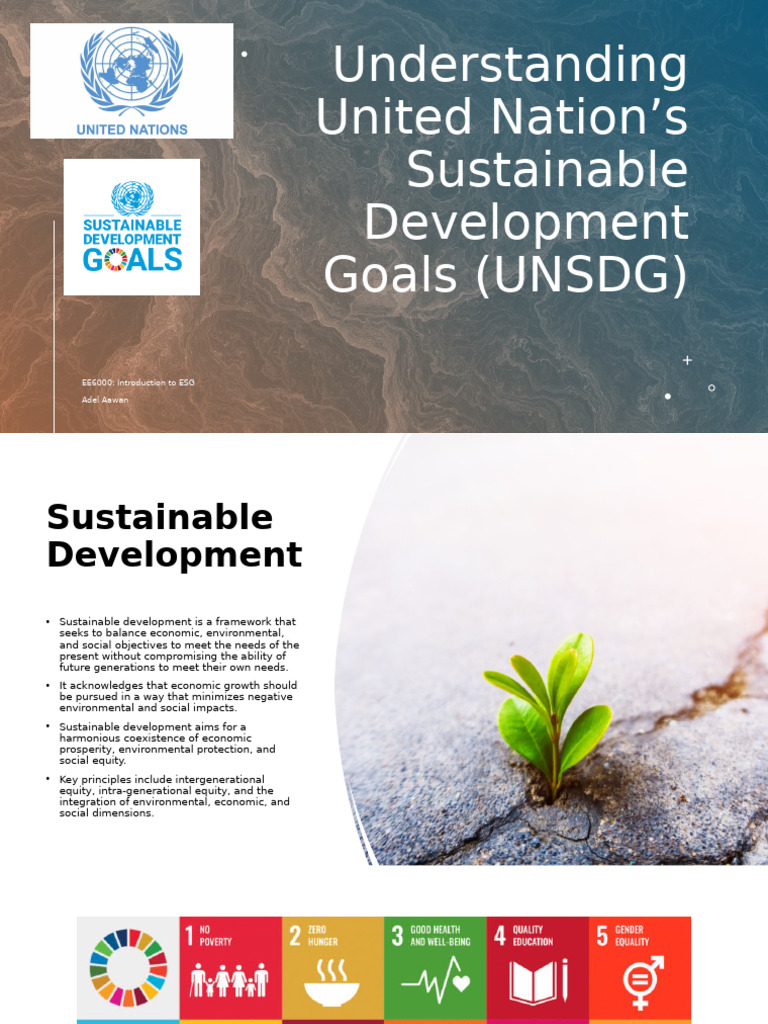 Understanding United Nation's Sustainable Development Goals (UNSDG) | PDF