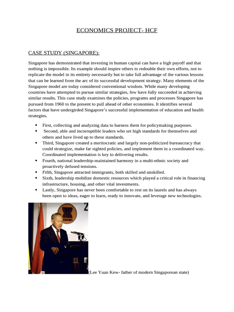 ECONOMICS PROJECT | PDF | Singapore | World Politics