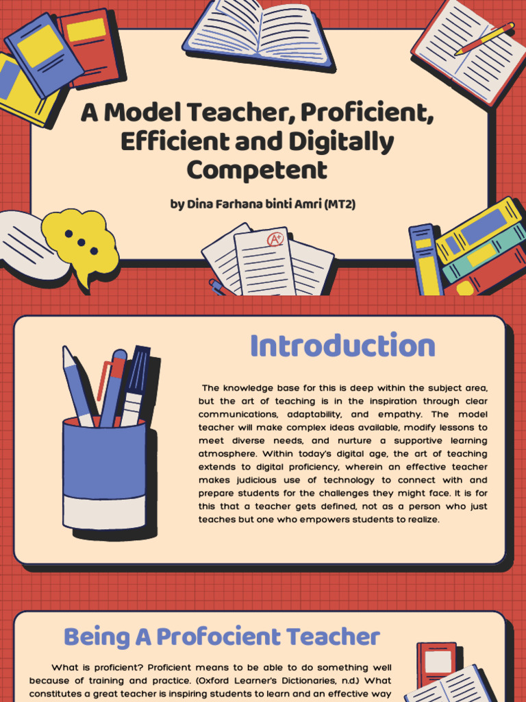 A Model Teacher, Proficient, Efficient and Digitally Competent | PDF ...