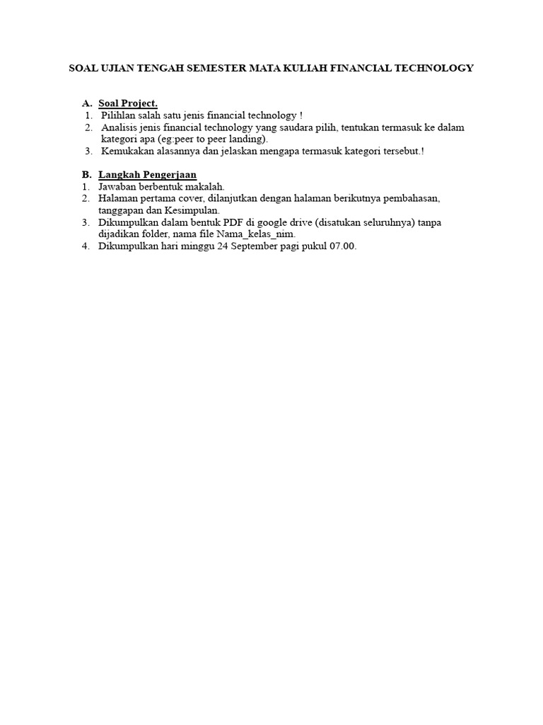 UTS Financial Technology | PDF