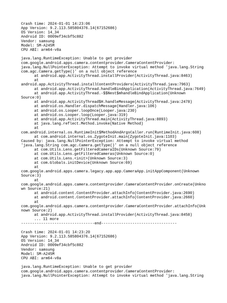 Crash20240101 Pdf Android Operating System Java Programming Language