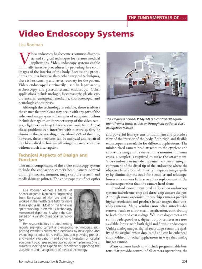 rodman-2022-video-endoscopy-systems | PDF | Camera | Video