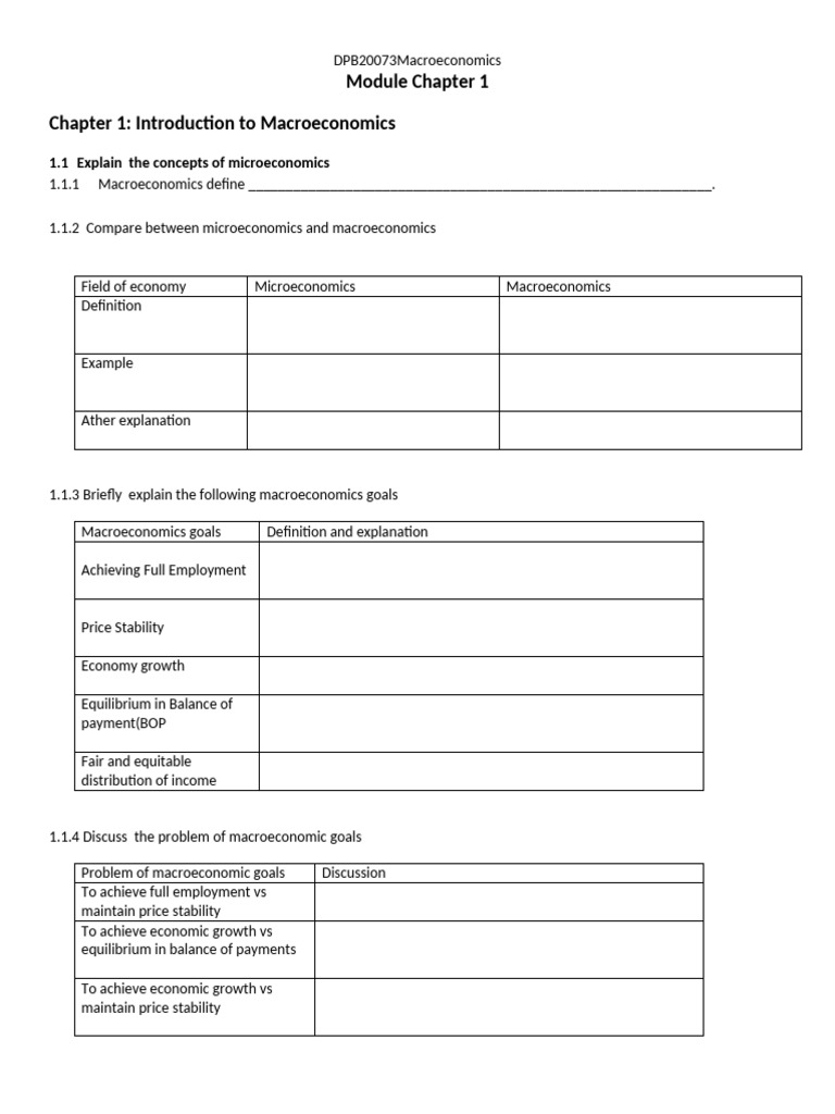 Module 1(Q) | PDF | Macroeconomics | Microeconomics