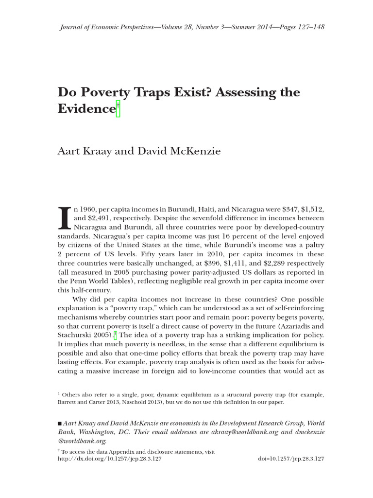 Understanding Poverty Traps in Economics | PDF | Poverty | Poverty ...