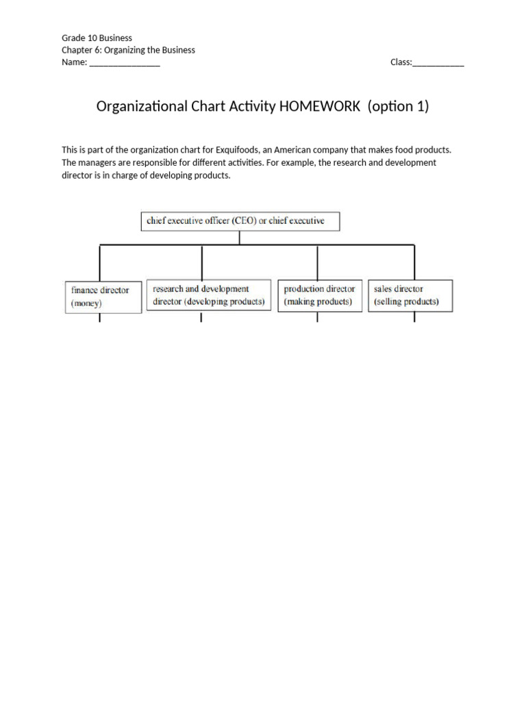 Organizational Structure HW - Option 1 | PDF