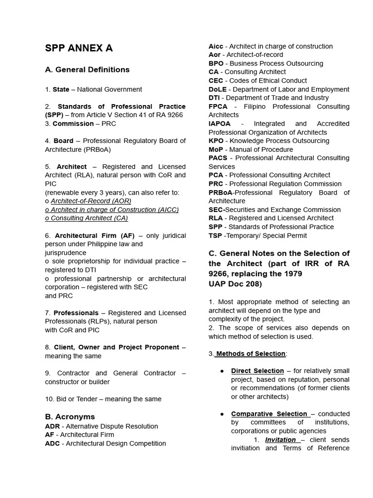 Standards of Professional Practice Overview | PDF | Architect | Alternative Dispute Resolution