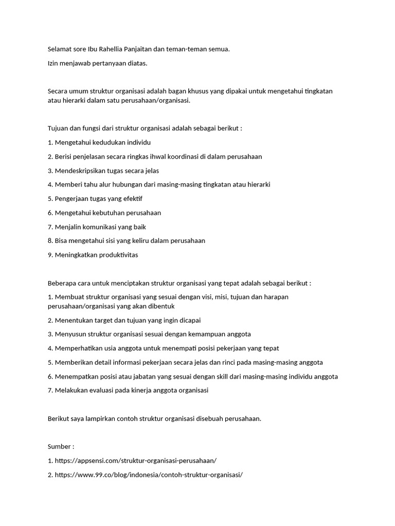 Diskusi 1 Manajemen Rosa Angelia Putri | PDF