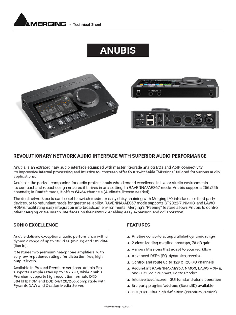 Technical Sheet Merging Anubis and Missions V1 | PDF | Microphone ...